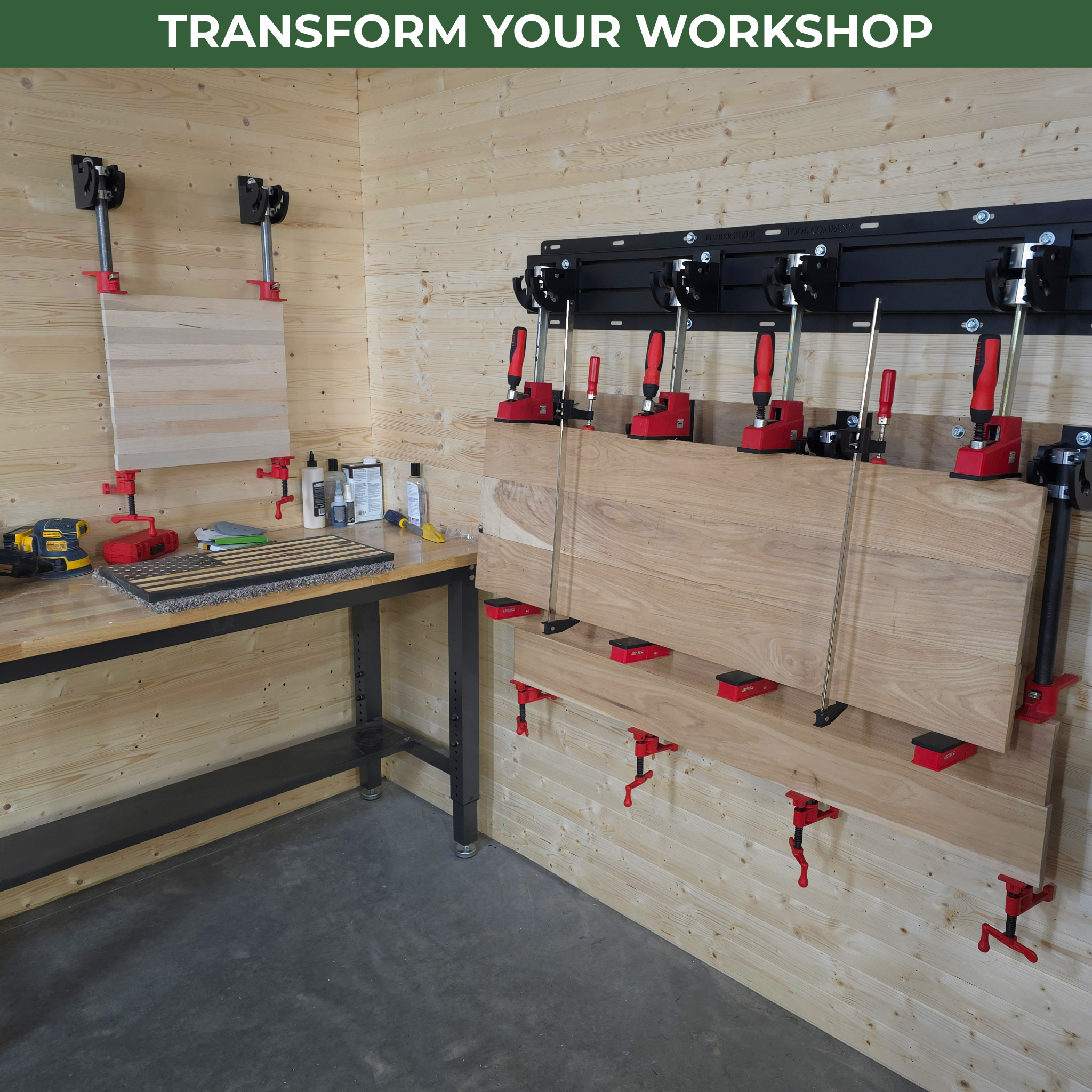 Clamp Companion™ - Folding Glue Up Station – Timber River Tool Company